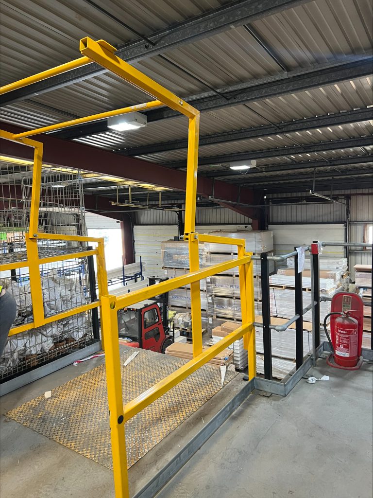 Forklift Loading Bay safety barrier Fabricated & Installed for Hevey ...